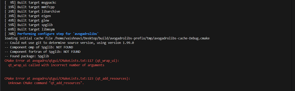 Qt package errors - Support - Avogadro Discussion