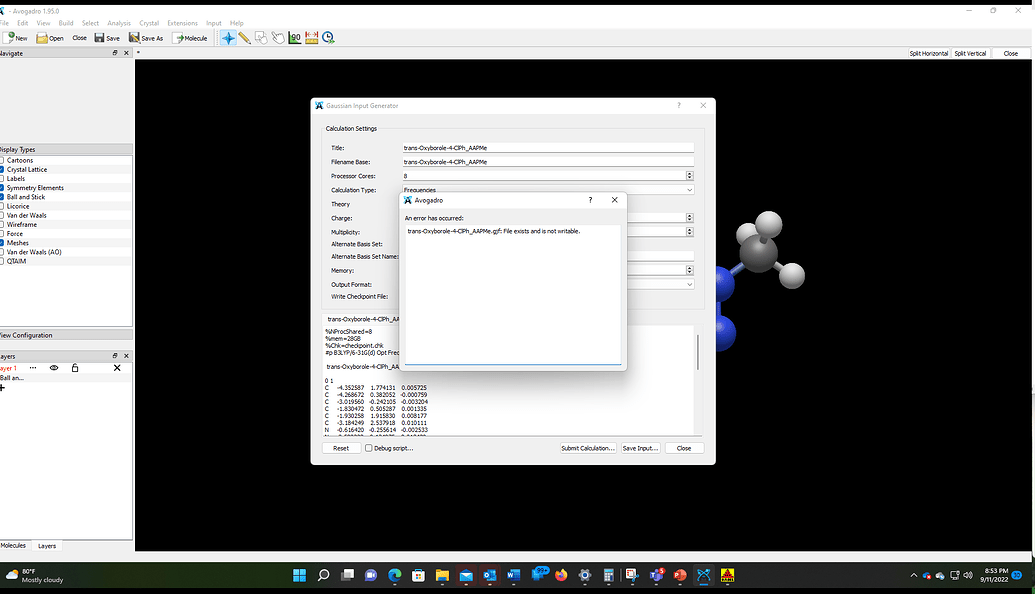 Help with Avogadro and Gaussian Files - General Discussion - Avogadro ...